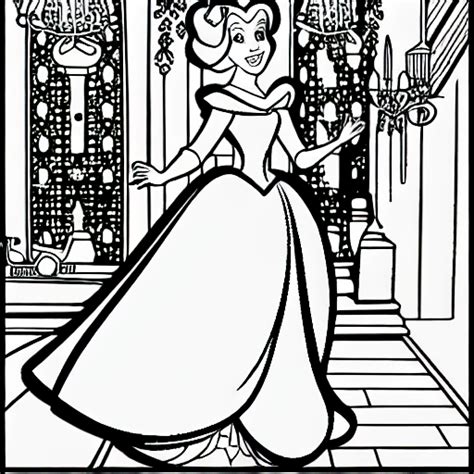 Cinderella Coloring Pages · Creative Fabrica