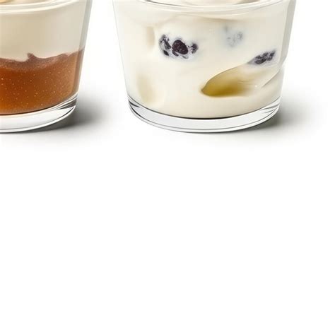 Premium Photo Two Small Containers Of Yogurt With A Small Amount Of