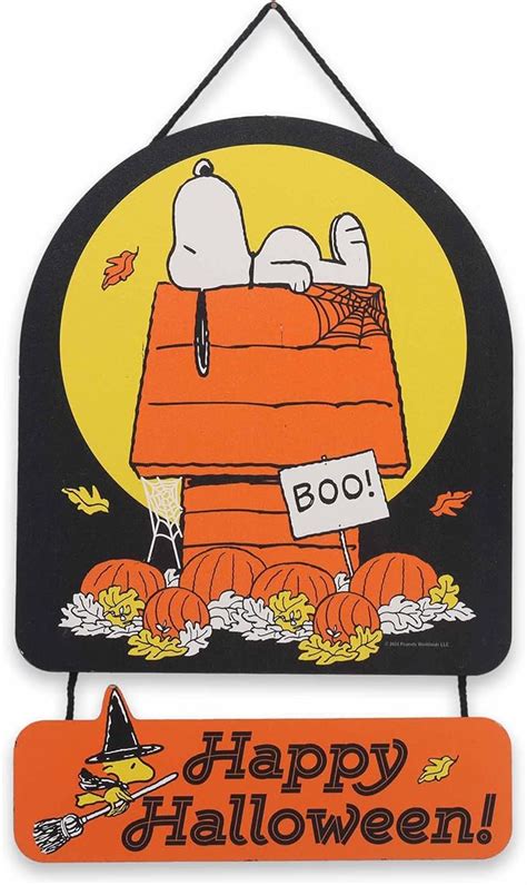 Peanuts Snoopy And Woodstock Happy Halloween Linked Hanging