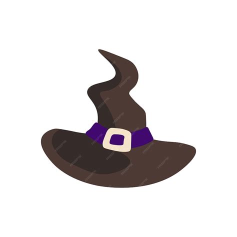 Premium Vector Vector Halloween Illustration With Witch Hat