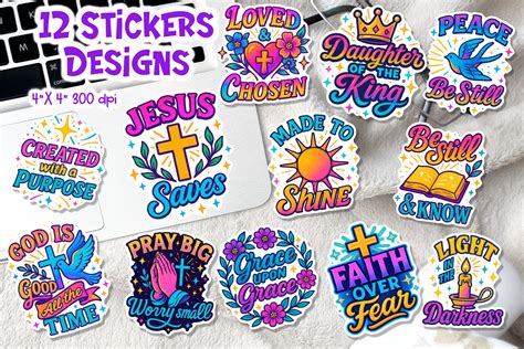 Christian Faith Quotes Sticker Bundle Graphic By Manechaeva · Creative