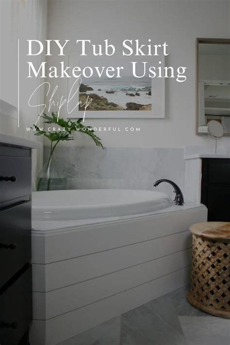 Diy Tub Skirt Makeover Using Shiplap Crazy Wonderful Cheap Bathroom