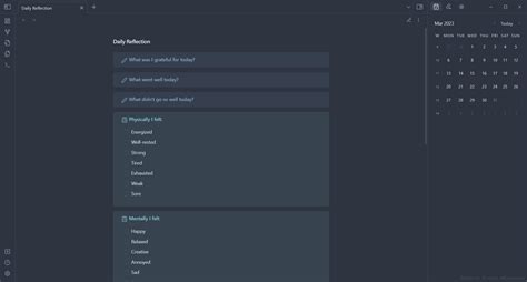 My Daily Reflection Template Robsidianmd