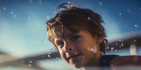 Premium Photo Boy Swimming In The Pool