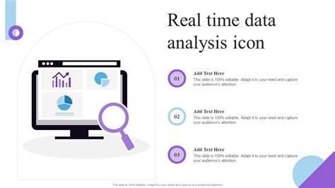 Real Time Data Analysis Icon Ppt Template