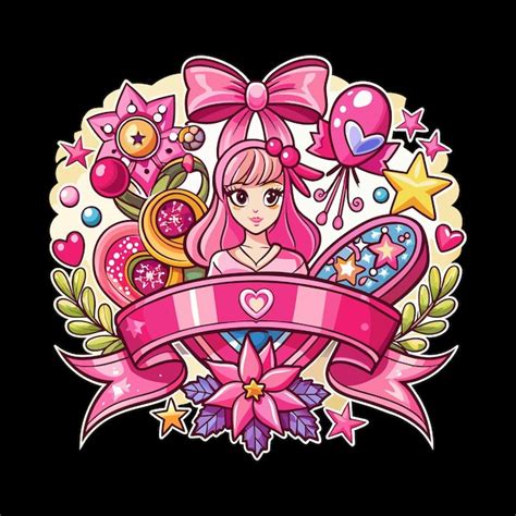 Premium Vector Set Pink Bows And Ribbons For Hair Girls Set Cartoon