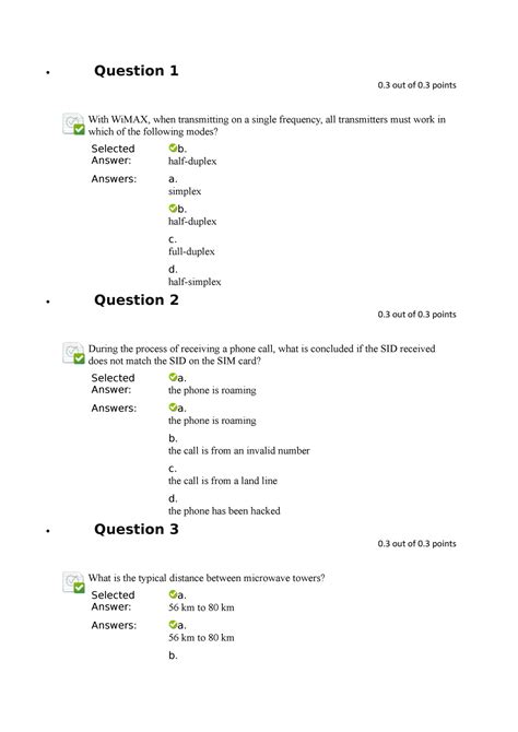 Review Test Submission Quiz 05 Question 1 0 Out Of 0 Points With Wimax When Transmitting On A
