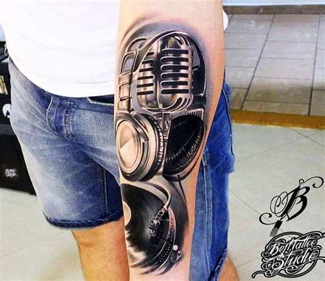Mic And Headphones Tattoo At Eva Gopinko Blog
