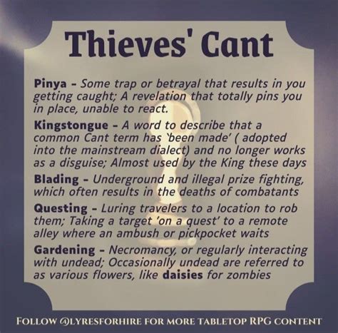 Pin By Mica On Thieves Cant Dnd Funny Dnd Languages Dnd 5e Homebrew