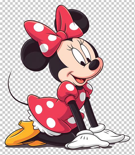 Minnie Mouse Smiling Cartoon Mouse In Polka Dot Dress Png Clipart Animated Apparel Animated