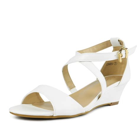Dream Pairs Women Ankle Strap Low Wedge Sandals Casual Dress Shoes