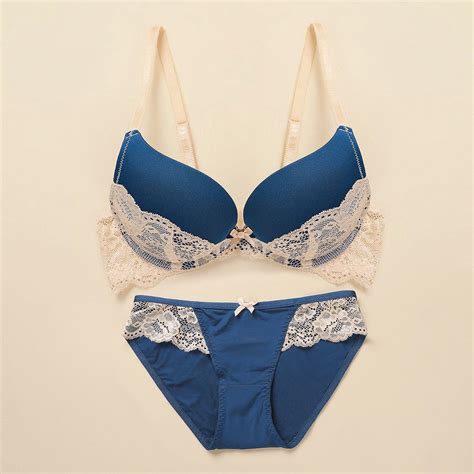 Sexy Fashion Mixed Color Lace Bra And Panty Women Underwear Set