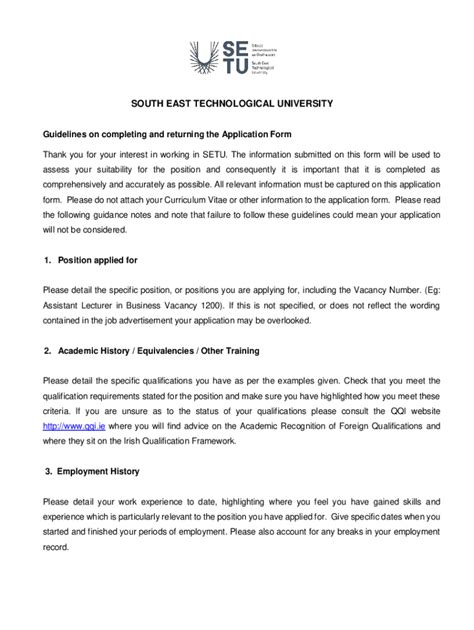 Fillable Online Academic Application Form Sali Fax Email Print