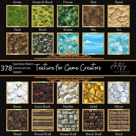 Texture Pack For Game Creators 378 Seamless Png Textures 31