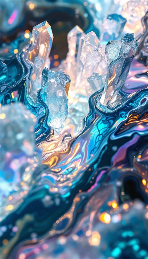 Free Crystalline Liquid Dance Image Crystal Abstract Fluid