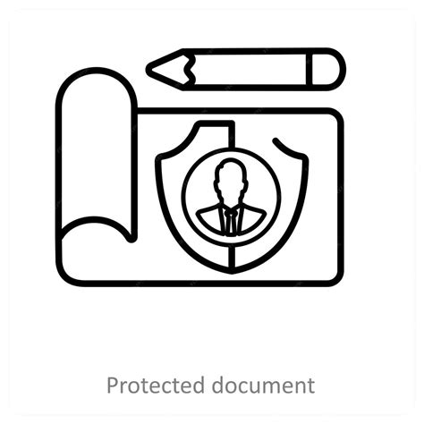 Premium Vector Protected Document And Data Icon Concept