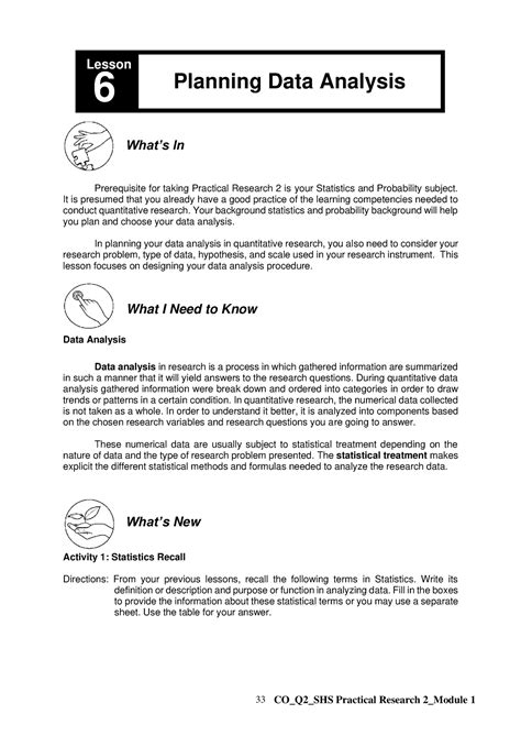 Lesson Data Analysis Lesson Planning Data Analysis 6 Whats In Prerequisite For Taking