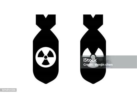 Nuclear Atomic Bomb Warning Icon Stock Illustration Download Image