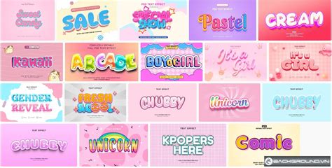 download 19 text effect cute background vn