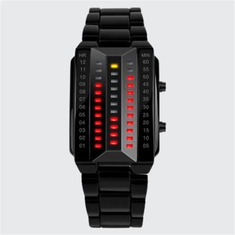 Techwear Red Binary Watch Techwear Uk