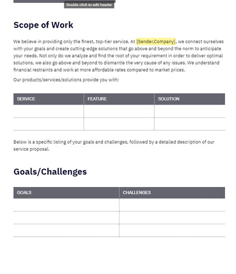 Sales Proposal Template Bluenotary