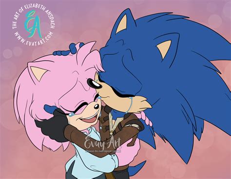 Sonic The Werehog And Amy Kiss