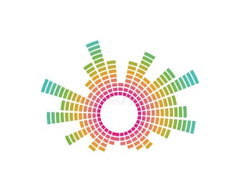 Equaizer And Sound Effect Ilustration Logo Vector Icon Stock Vector