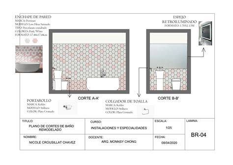 Plano De Cortes Remodelacion De Baño Planos De Corte Remodelación Del Baño Residenciales