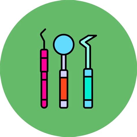 Premium Vector A Green Circle With A Picture Of A Toothbrush And