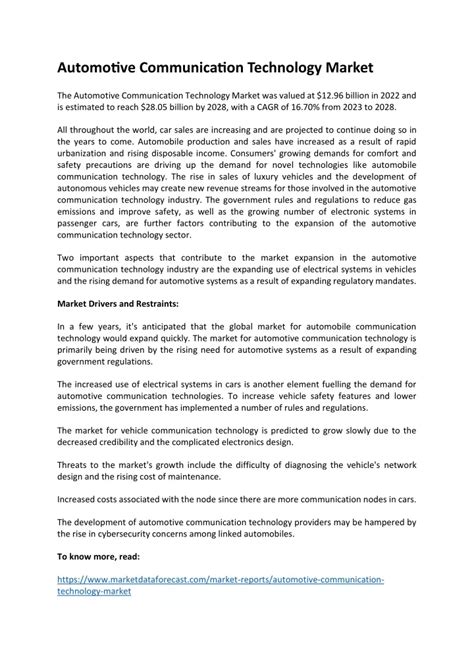Ppt Automotive Communication Technology Market Powerpoint Presentation Id12218502