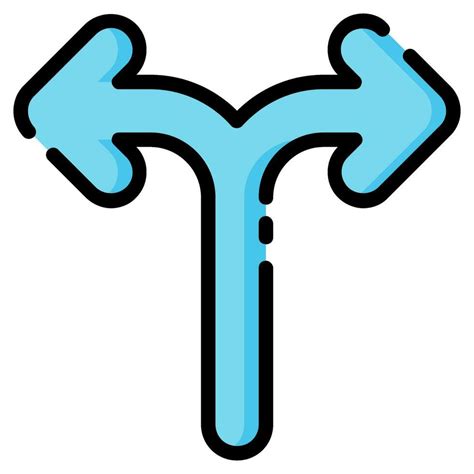 Split Arrow Vector Filled Icon 26323133 Vector Art At Vecteezy