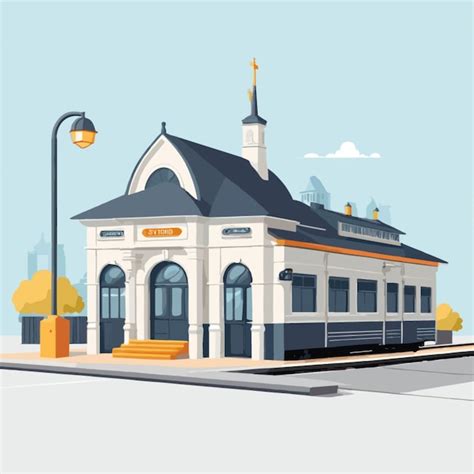 Premium Vector Train Station Vector