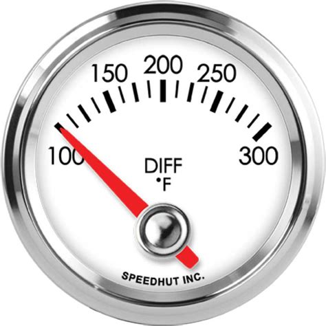 2 116 Classic Diff Temp Gauge 100 300f 90 Degree Sweep