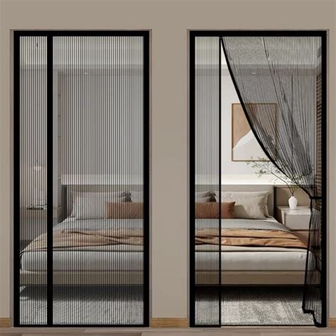 Self Stick Side Open Ic Door Screen Insect Proof Ic Automatic Closing Window Screen Practical