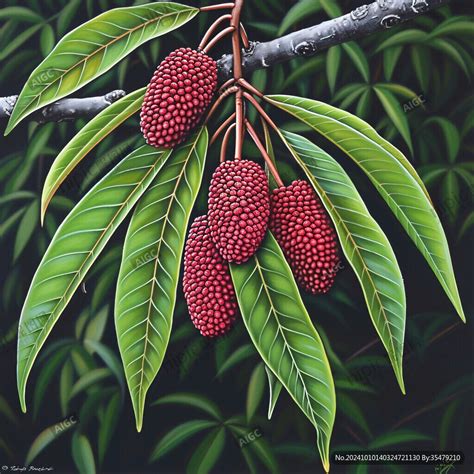 Ai创作图原创荔枝挂画 植物油画装饰画 热带植物装饰画 荔枝树插画 绘画植物水果 芭蕉樱桃装饰画 植物立体画 原创荔枝插画 写实装饰画 芒果树
