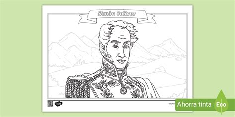 Free Dibujo De Simón Bolívar Para Colorear Twinkl