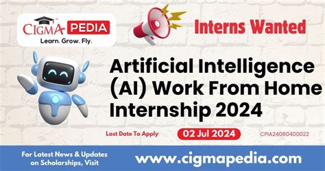 artificial intelligence ai work from home internship 2024 how to
