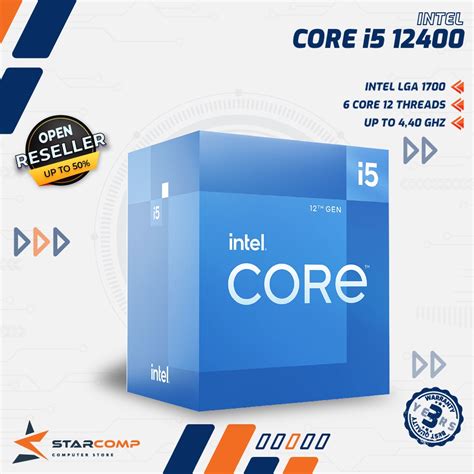 Jual Intel Core i5 12400 6 cores 12 threads up to 4.4 GHz LGA 1700 GEN ...