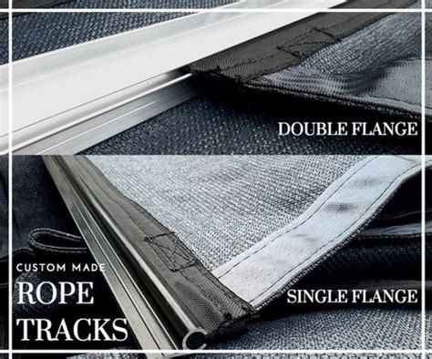 Aluminium Rope Keder Sail Track For Caravans Awnings Shade Sails