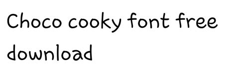Choco Cooky Font Dafont Free Font