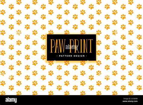 Cute Kitten Paw Print Pattern Background Stock Vector Image And Art Alamy