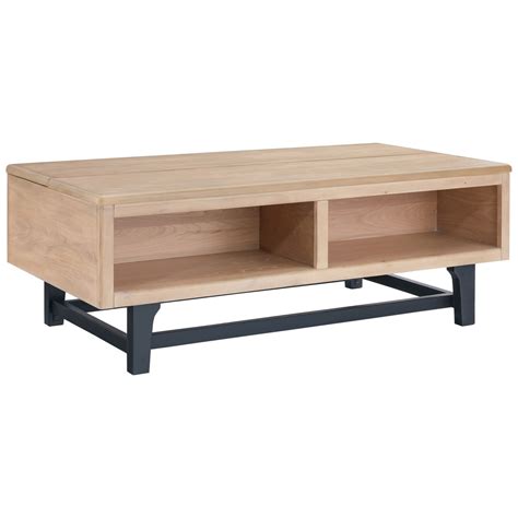 54 Inch Rectangular Coffee Table Lift Top Natural Brown Elm Wood Veneer Saltoro Sherpi