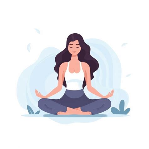 Premium Ai Image A Woman Sitting In A Lotus Position With Her Eyes