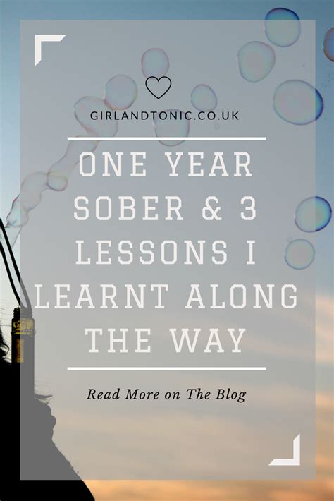 One Year Sober And 3 Lessons I Learnt Along The Way