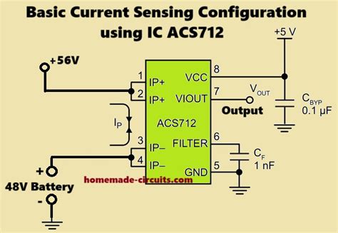 Acs712 Current Sensor Circuit Diagrams And Datasheet Homemade Circuit Projects