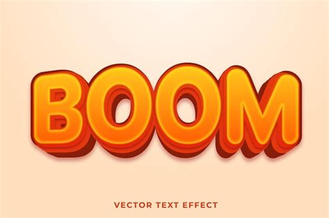 Premium Vector | Boom 3d text style effect