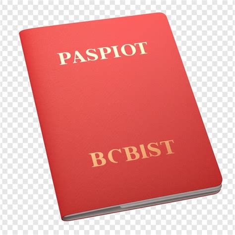Red Passport With Gold Letters Premium Ai Generated Psd