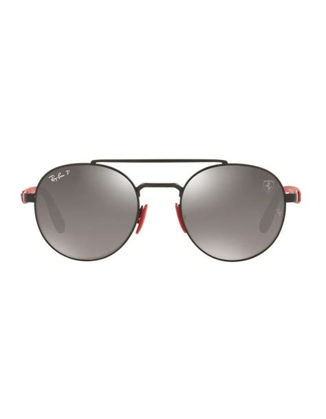 Ray Ban Rb3696m Scuderia Ferrari Black Polarised Sunglasses Myer