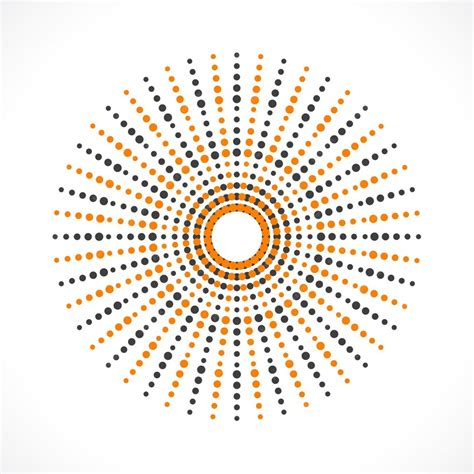 Premium Vector Circle Frame Dots Logo Emblem Design Round Border Icon