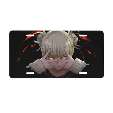 Mha My Hero Academia Himiko Toga License Plate Cover Aluminum Novelty